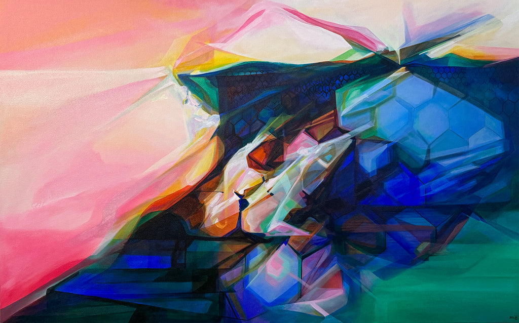 "Indent Sophisticate" -Original Abstract Painting – maëry lanahan